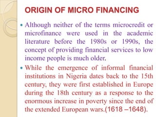 Microfinance | PPTX