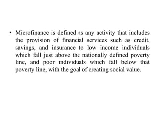 Micro finance | PPTX