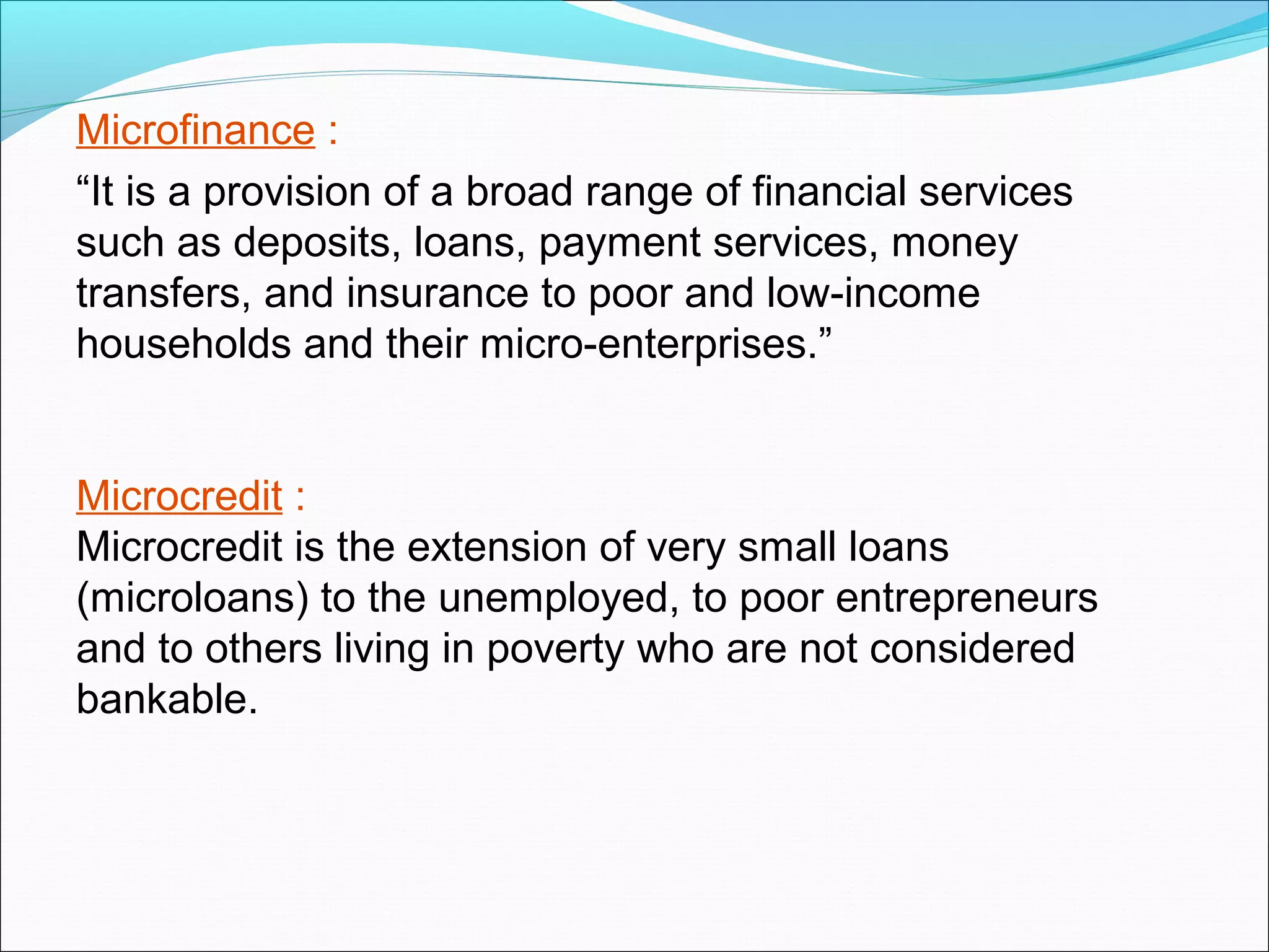 Microfinance | PPT
