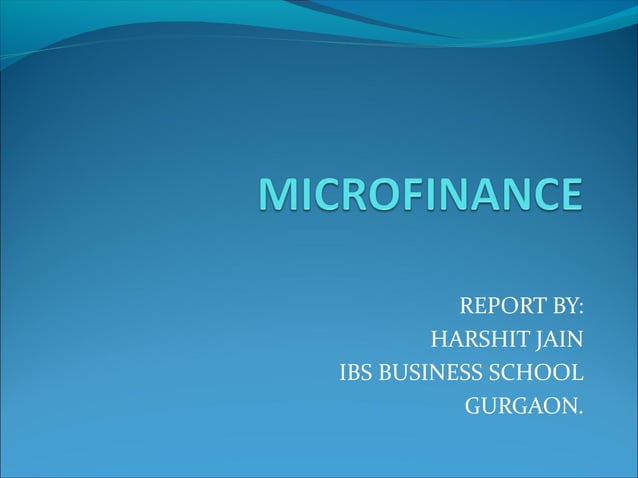 Microfinance | PPT