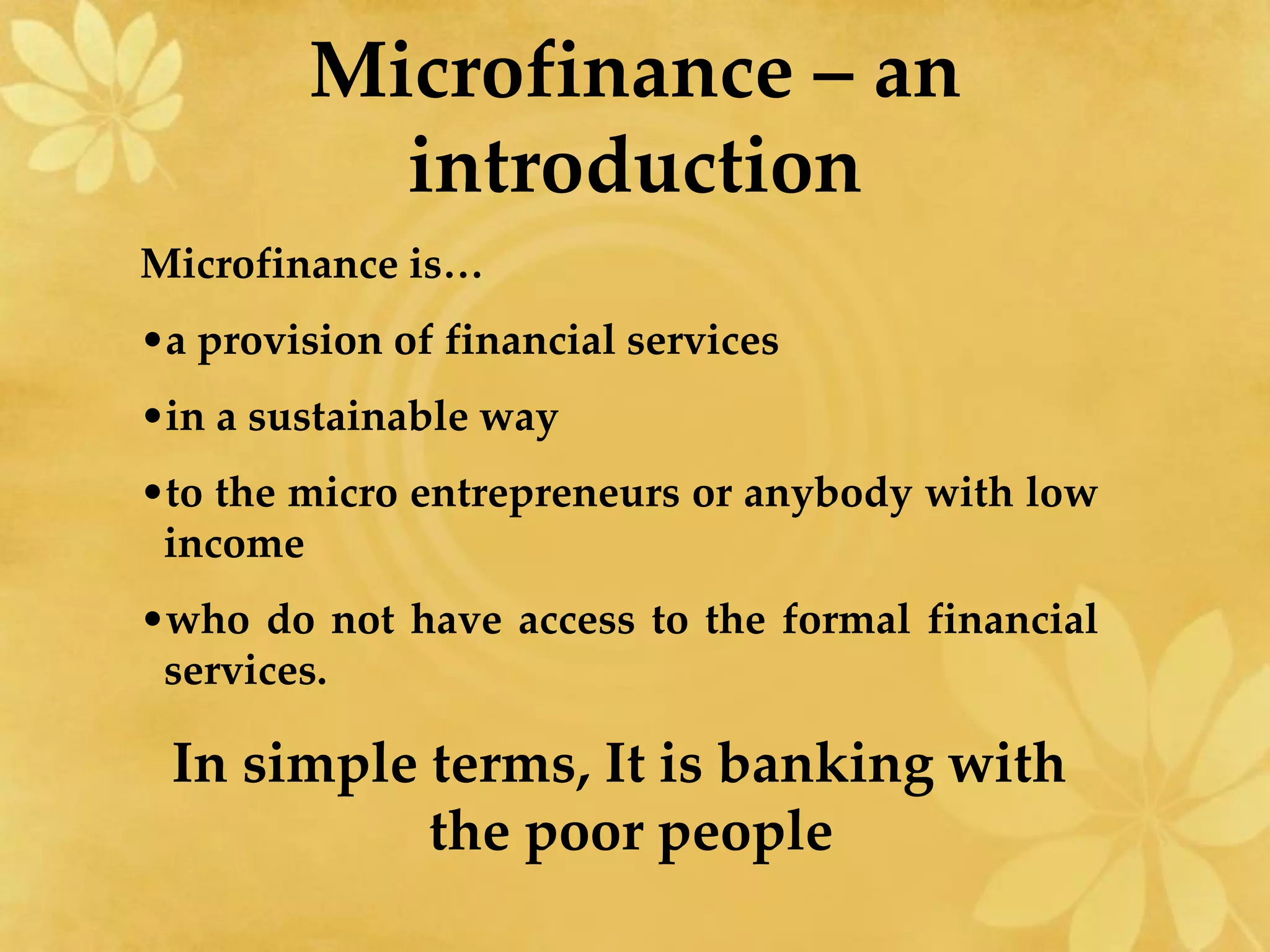 Microfinance and SHGs at a glance | PDF