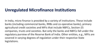 Problems and Prospects of Micro-finance in India. | PPTX