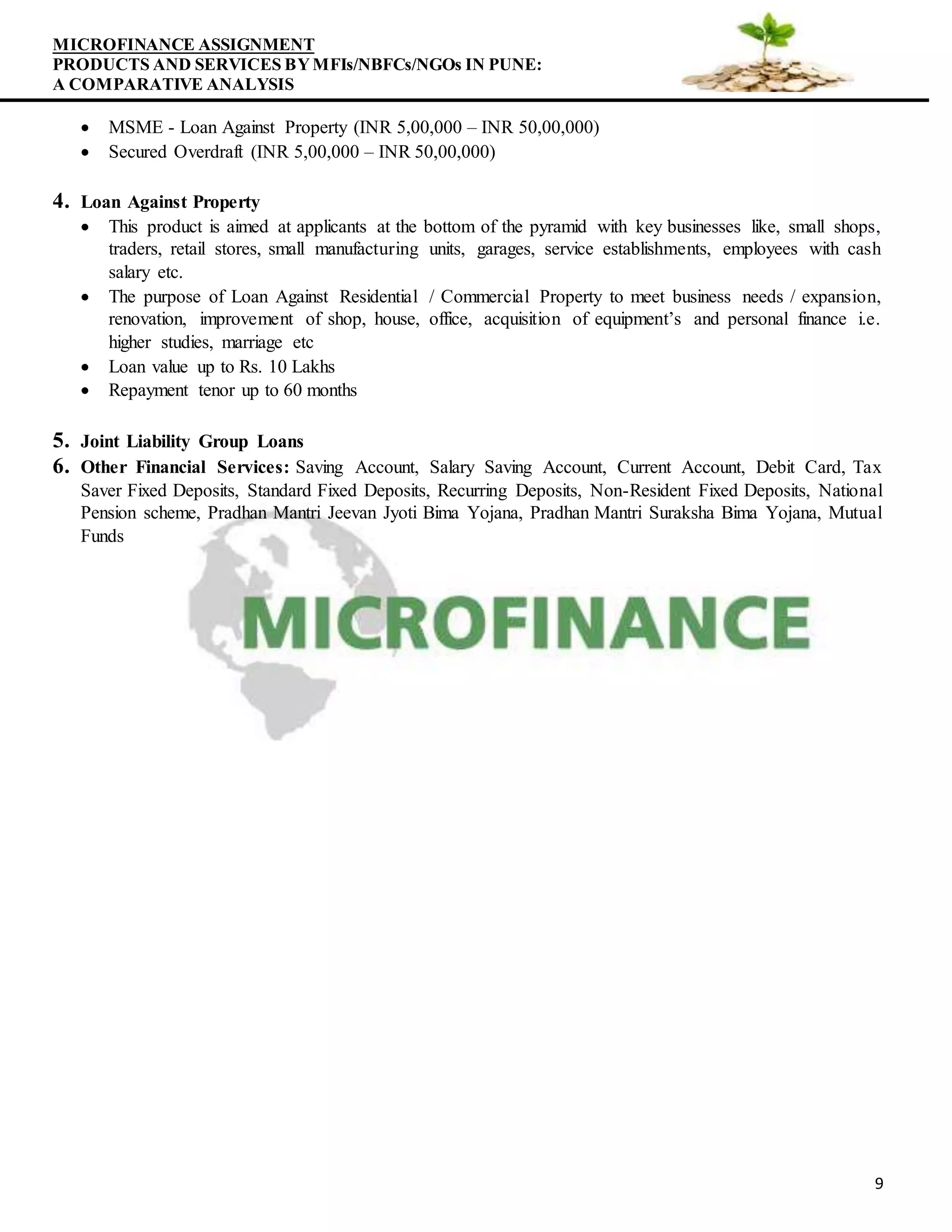 Micro finance Institutions | DOCX