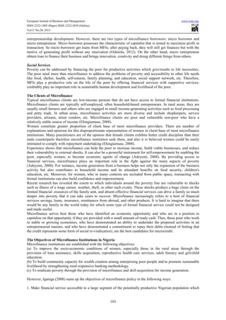 Microfinance banks and entrepreneurship development in nigeria | PDF ...