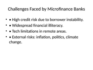 Microfinance_Banks_Pakistan including examples | PPT