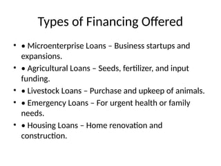 Microfinance_Banks_Pakistan including examples | PPT