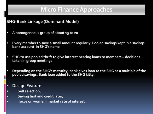 Microfinance in india overview | PPTX
