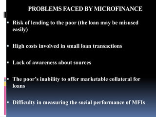 Microfinance in india overview | PPTX
