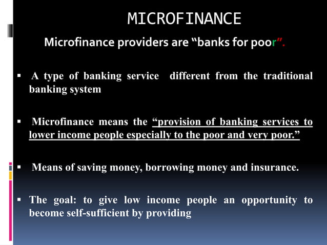 Microfinance in india overview | PPTX