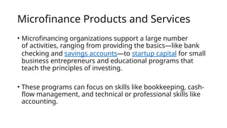 Microfinance Institutuions and macrofinance .pptx