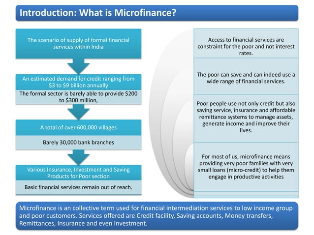 Microfinance An Introduction | PDF