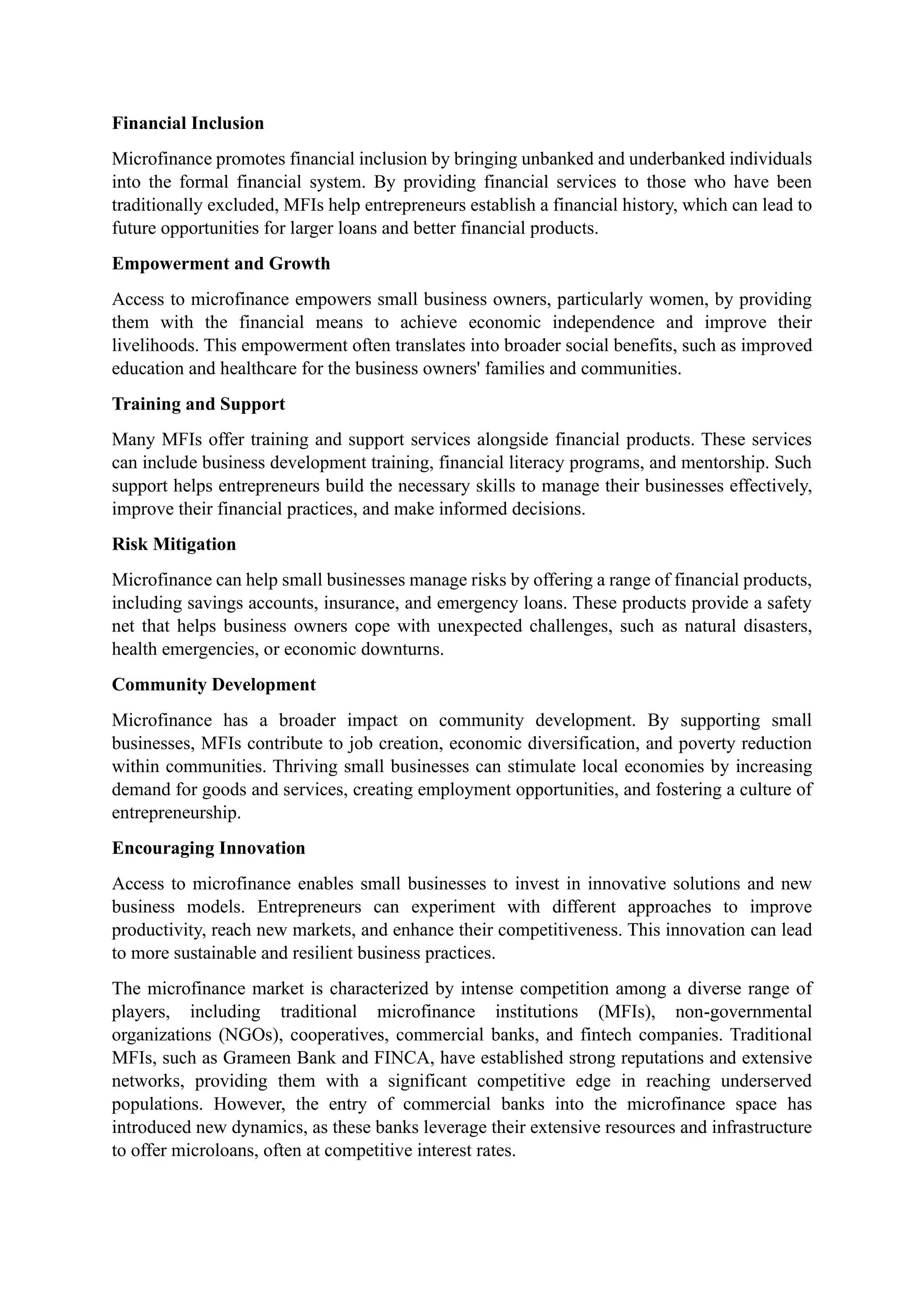 Microfinance Market Global Industry Trends and Forecast (2023-2032) | PDF