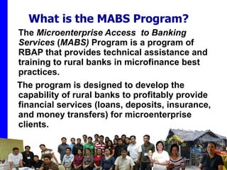 Opportunities for Rural Banks to Expand Microfinance Banking Services | PPT