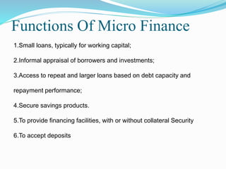 Microfinance ppt | PPT