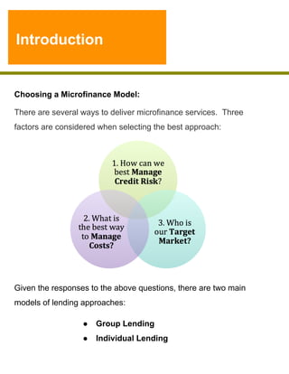 SMDP Microfinance Refresher MODULE 2 | PDF