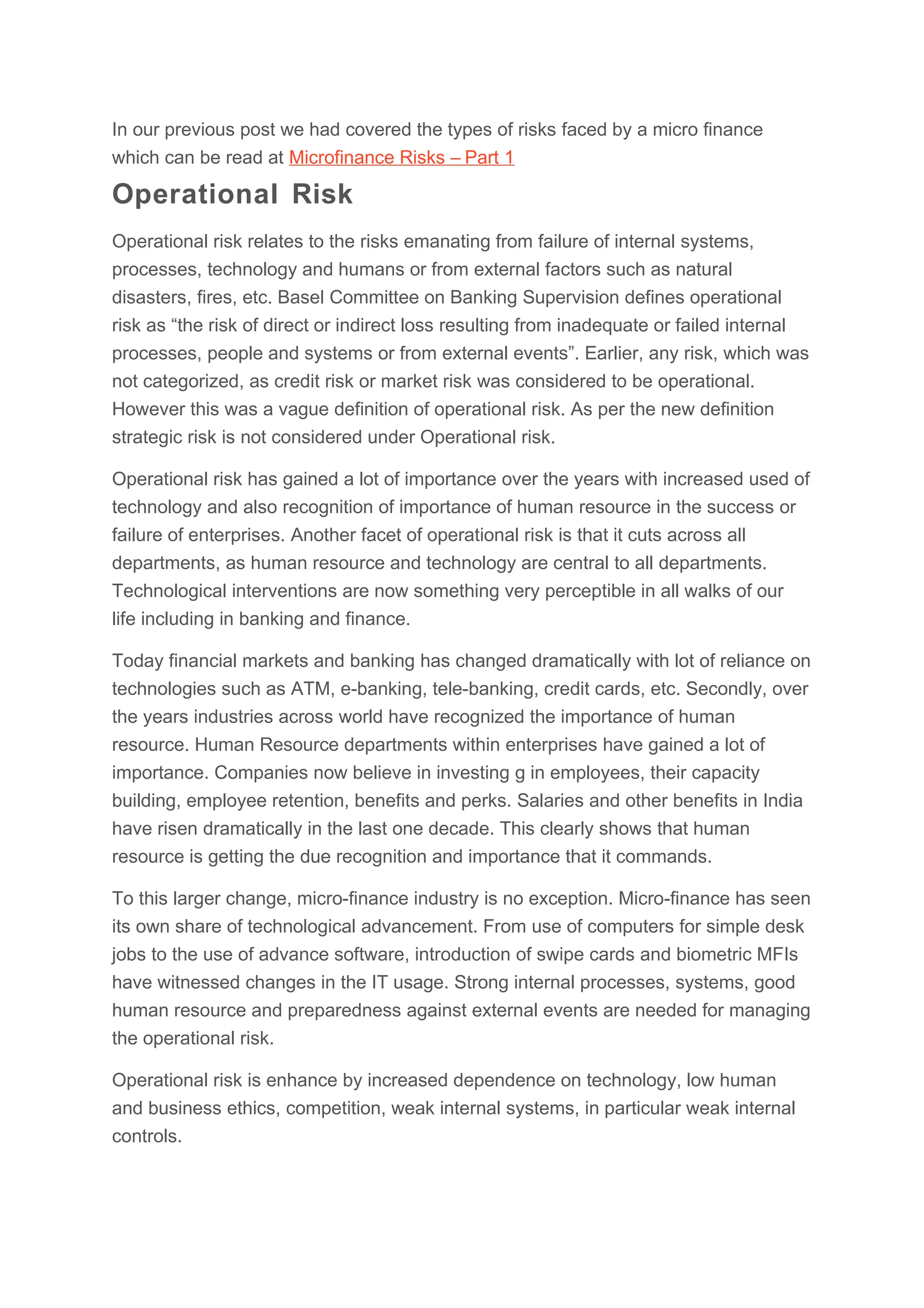 Microfinance risk 2 | DOC