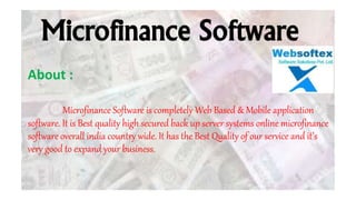 Web Based Microfinance software | PPTX