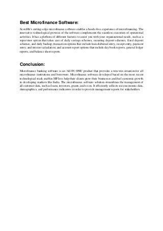 Best Microfinance Software For Your Business | PDF