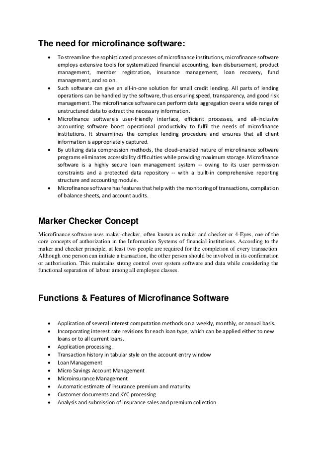 Best Microfinance Software For Your Business | PDF