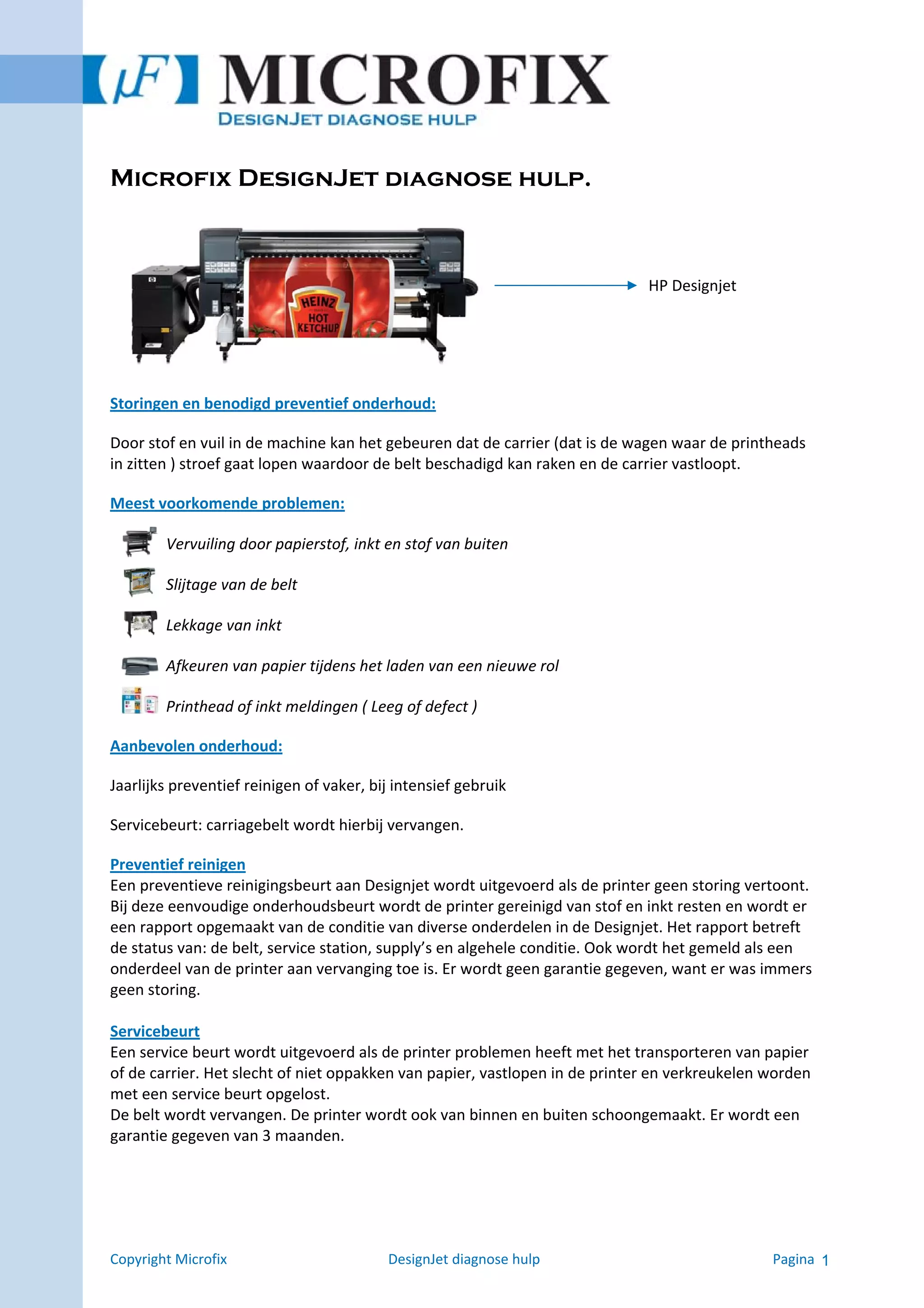 Microfix Designjet Reparatie Gids | PDF