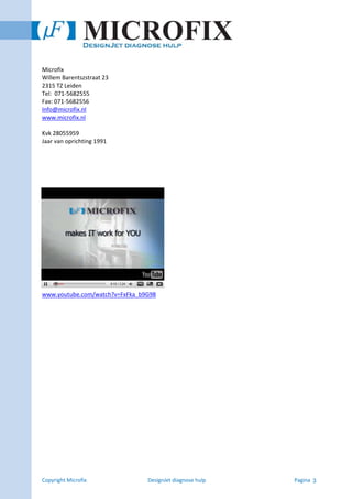 Microfix Designjet Reparatie Gids | PDF