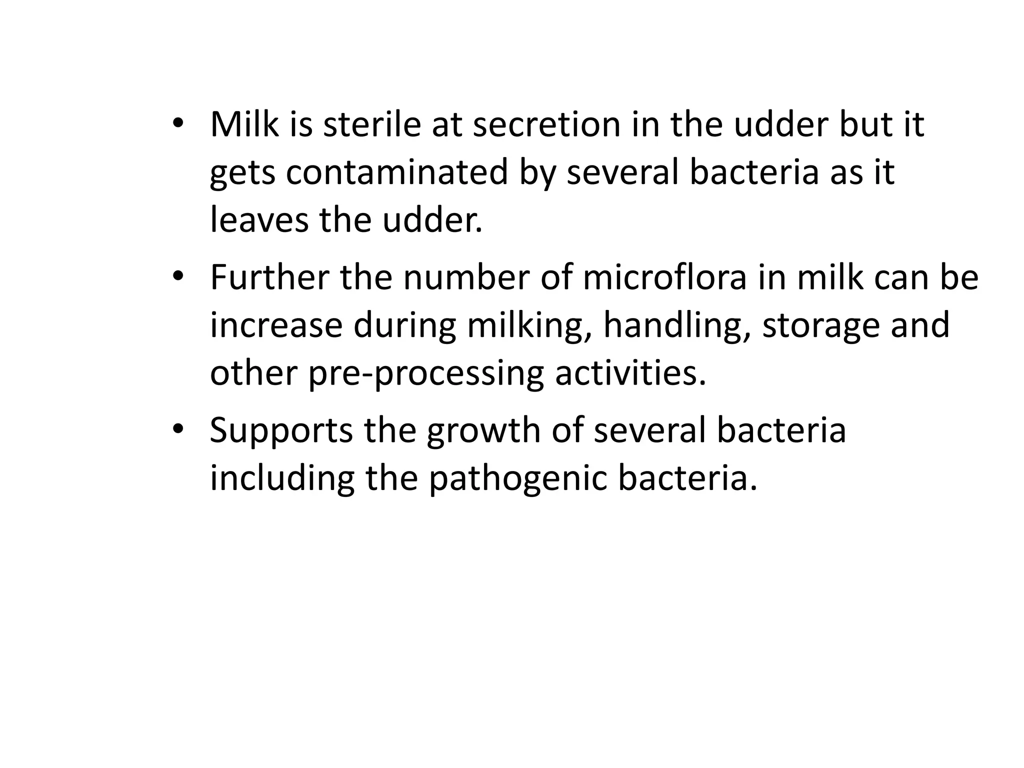 Microflora of raw milk, sources of milk contamination and their control ...