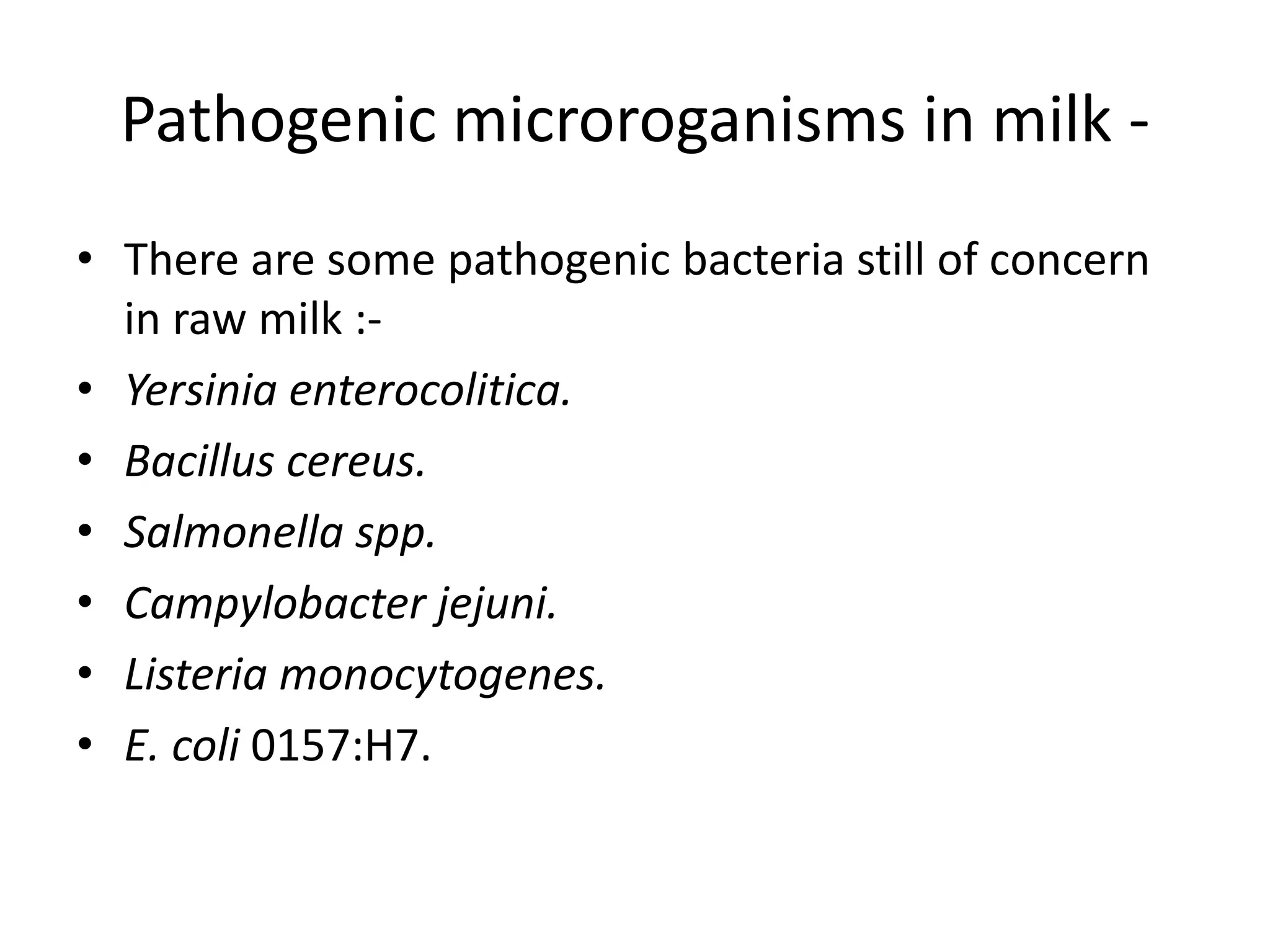 Microflora of raw milk, sources of milk contamination and their control ...