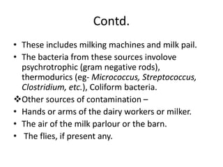 Microflora of raw milk, sources of milk contamination and their control ...
