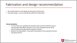Microfluidics Mixer Design | PPTX