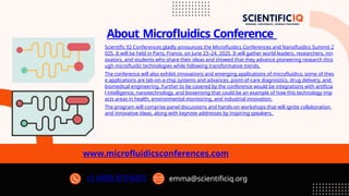 Microfluidics Conferences , Microfluidics | PPT