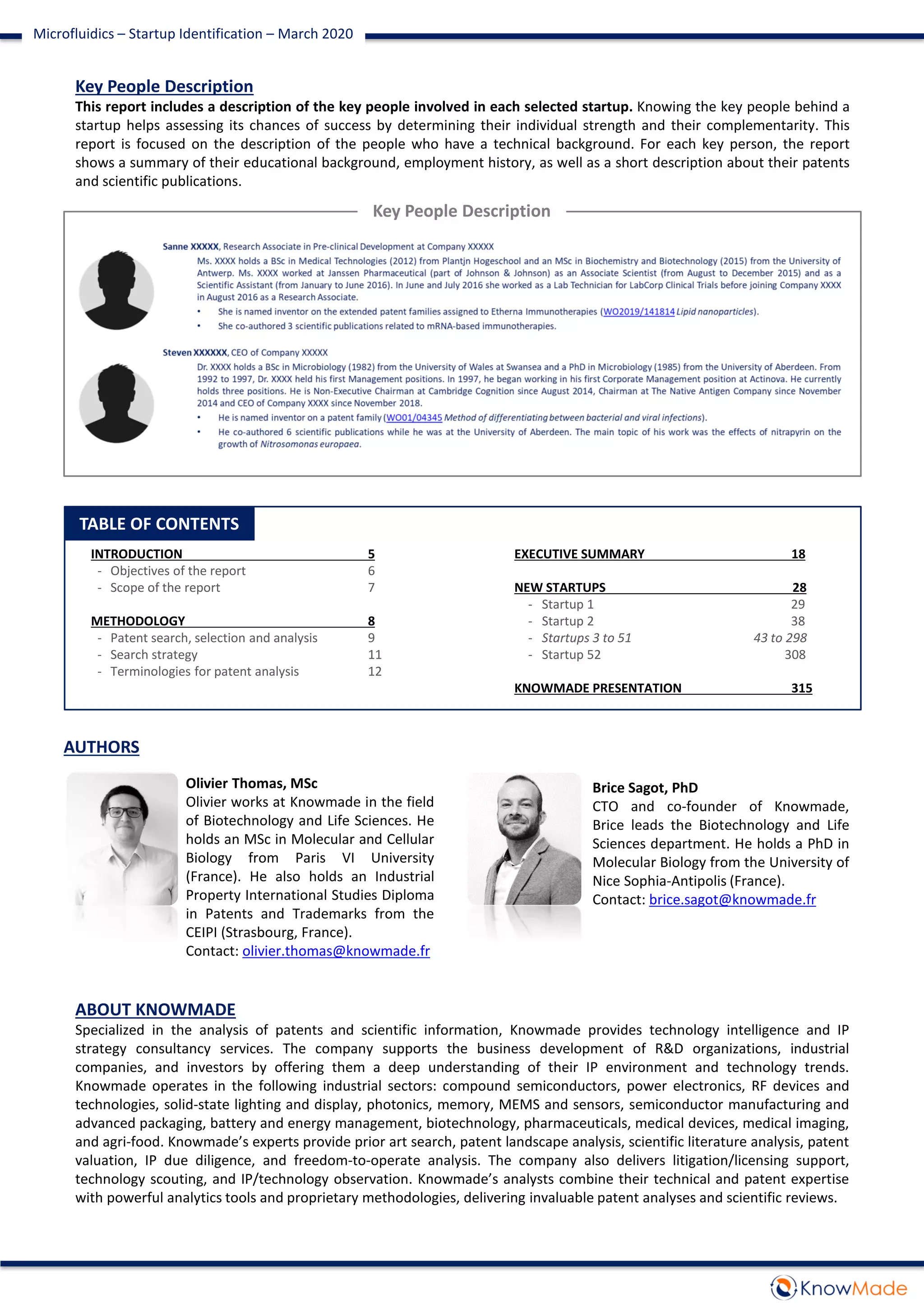 Microfluidics startup identification 2020 flyer | PDF