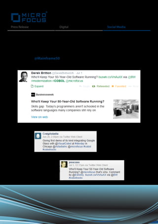 Micro focus visual cobol & mainframe solution information | PDF