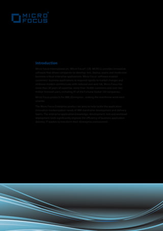 Micro focus visual cobol & mainframe solution information | PDF