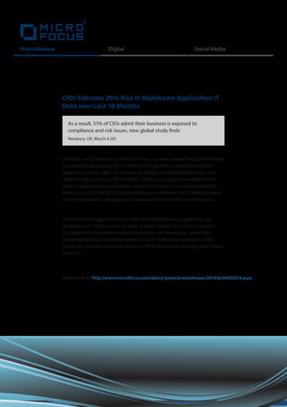 Micro focus visual cobol & mainframe solution information | PDF
