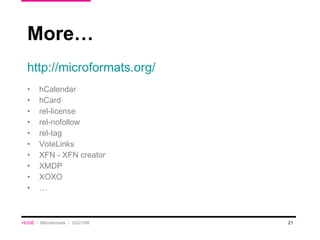Microformats | PPT