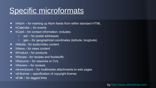 What is Microformats & Examples - XhtmlChop | PPT