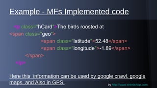 What is Microformats & Examples - XhtmlChop | PPT