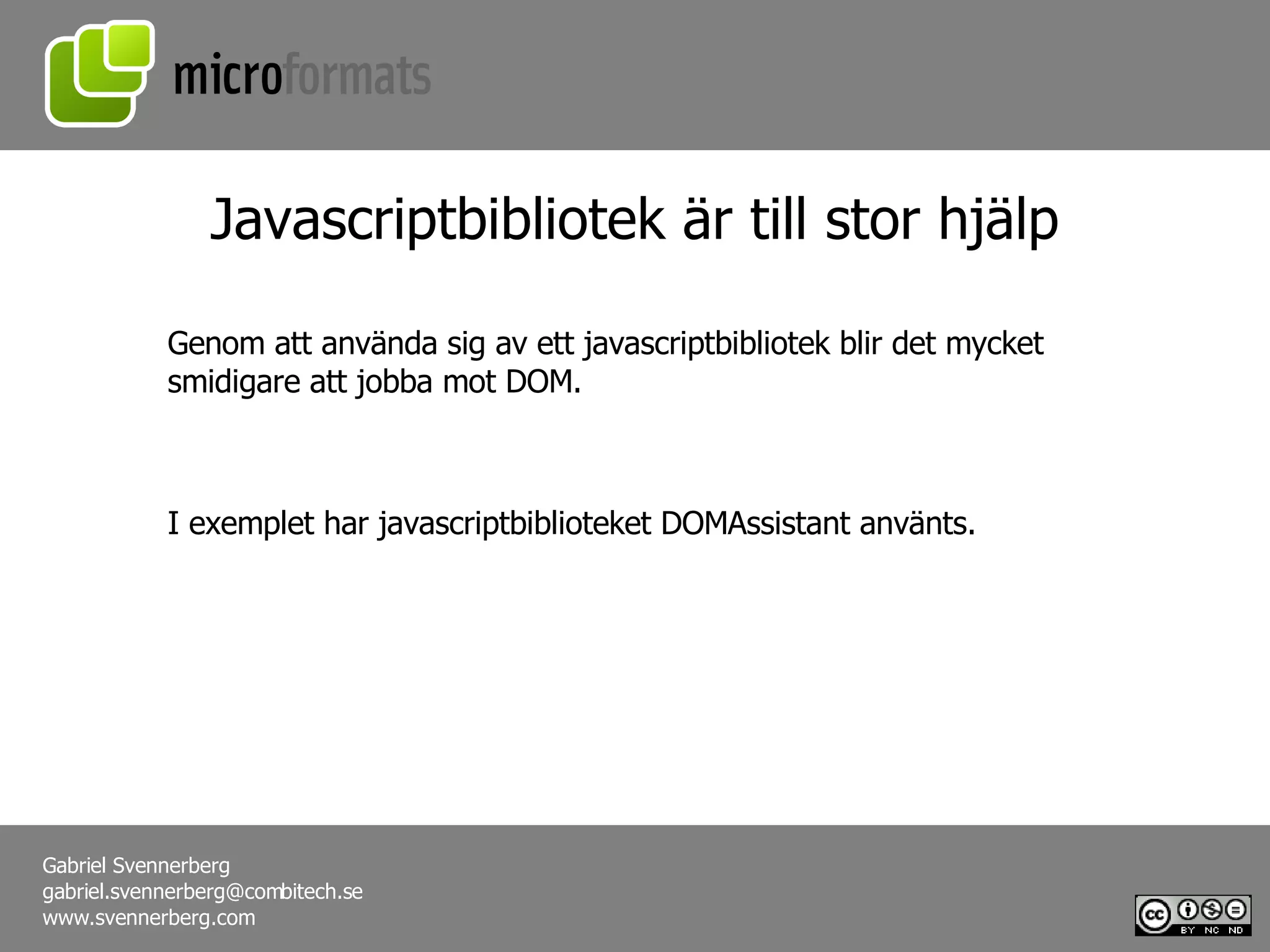 Using Microformats to aggregate data | PPT
