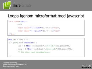 Using Microformats to aggregate data | PPT