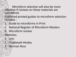 Microforms | PPT