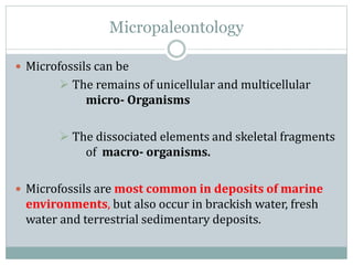 Difference of micro fossils and trace fossil | PPT