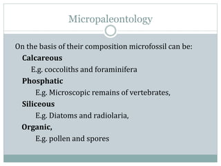Difference of micro fossils and trace fossil | PPT