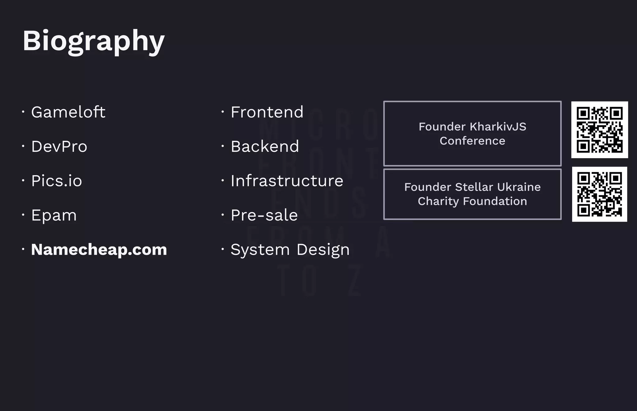 "Micro-frontends from A to Z. How and Why we use Micro-frontends in Namecheap", Artem ...