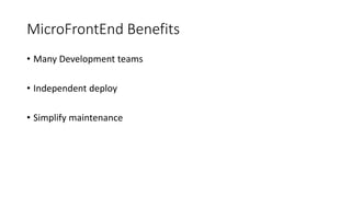 Micro frontend | PPTX
