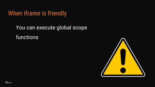 MicroFrontend With Iframes, dirty laundry that can be cleaned | PPT