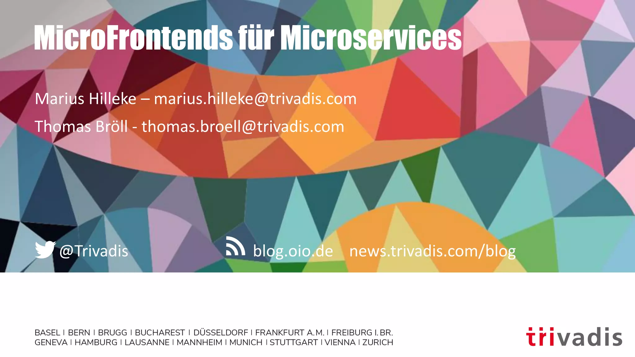 MicroFrontends für Microservices | PPT