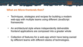 Micro-frontends – is it a new normal? | PPT