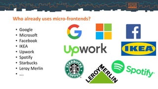 Micro-frontends – is it a new normal? | PPT