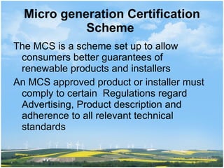 Micro Generation And Selling Your Power | PPT
