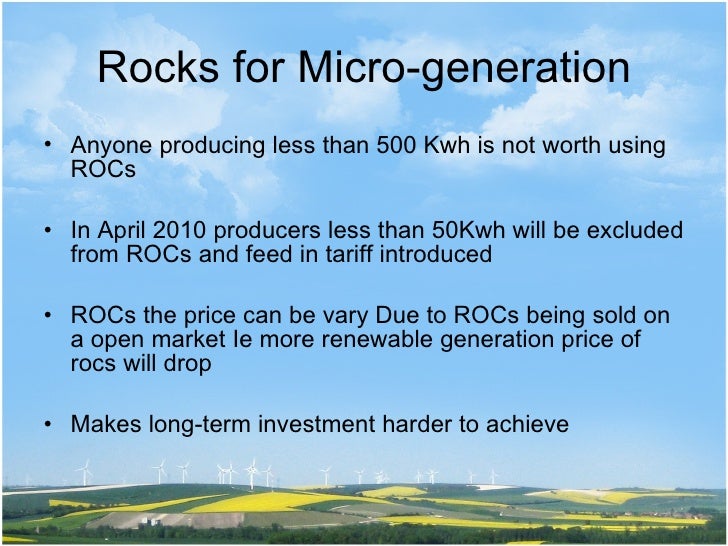 Micro Generation And Selling Your Power